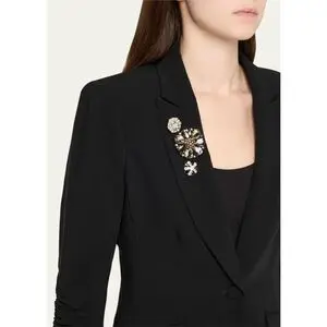 Cinq À Sept Roxie Blazer With Lace - Black White
