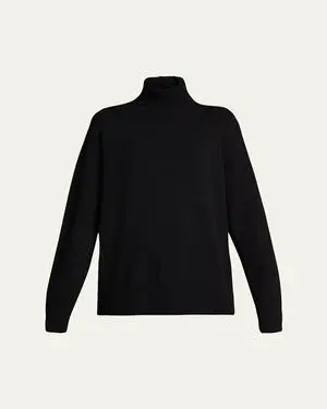 THE ROW Stepny Wool-cashmere Turtleneck Top - Black