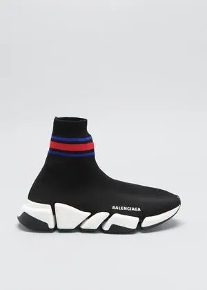 Balenciaga Men's Speed Lt. 20 Knit Sock Sneakers - Navy Multi
