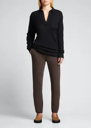 Monrow Slim Boyfriend Sweatpants - Cocoa