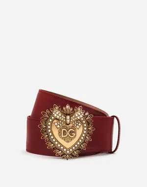 Dolce & Gabbana Leather Devotion Belt - Red