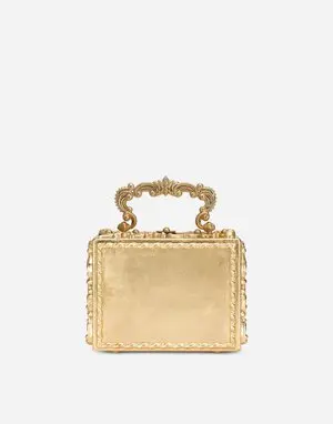 Dolce & Gabbana Calfskin Dolce Box Bag With Rhinestone And Mirrored Detailing - Multicolor