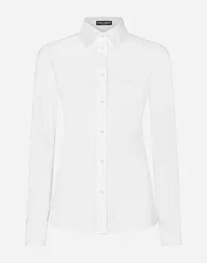 Dolce & Gabbana Stretch Poplin Shirt White