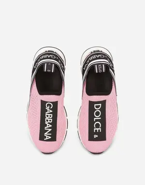 Dolce & Gabbana Sorrento Slip-on Sneakers With Logo Tape - Pink