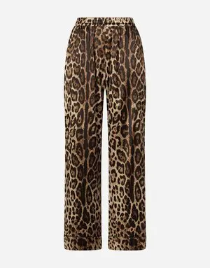 Dolce & Gabbana Leopard-print Satin Pajama Pants Animal Print