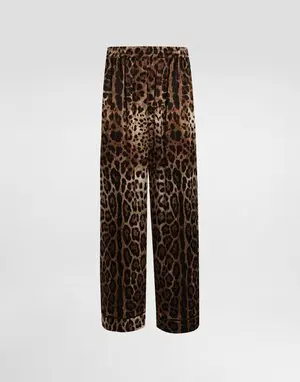 Dolce & Gabbana Leopard-print Satin Pajama Pants - Leo Print