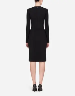 Dolce & Gabbana Long-sleeved Cady Midi Dress