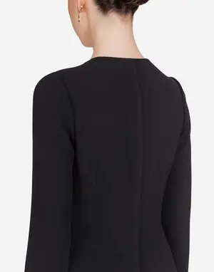 Dolce & Gabbana Long-sleeved Cady Midi Dress