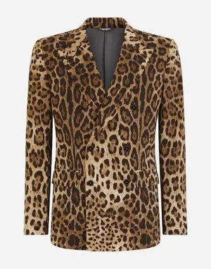 Dolce & Gabbana Double-breasted Sicilia-fit Suit With Leopard Print - Animal Print