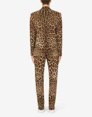Dolce & Gabbana Double-breasted Sicilia-fit Suit With Leopard Print - Animal Print