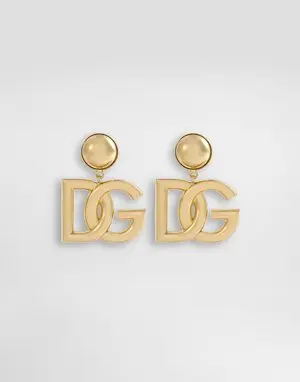 Dolce & Gabbana Clip-on Earrings With Dg Logo - Gold