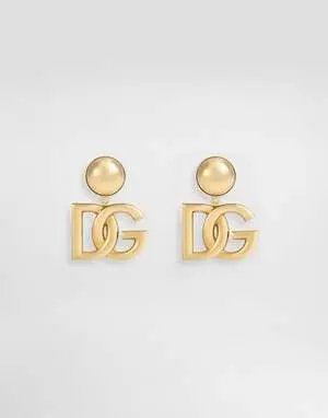 Dolce & Gabbana Clip-on Earrings With Dg Logo - Gold
