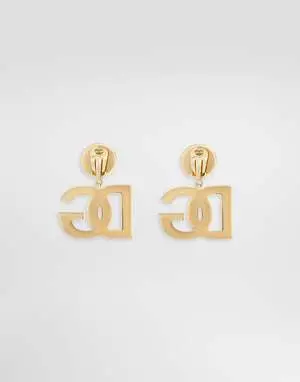 Dolce & Gabbana Clip-on Earrings With Dg Logo - Gold