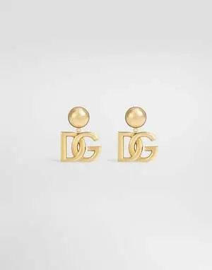 Dolce & Gabbana Clip-on Earrings With Dg Logo - Gold