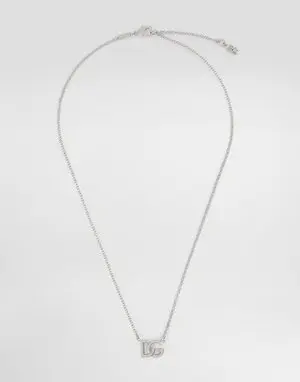 Dolce & Gabbana Link Choker With Dg Logo - Silver