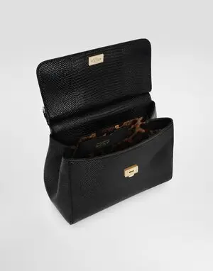 Dolce & Gabbana Medium Sicily Handbag - Black