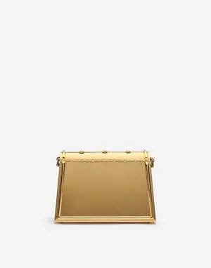 Dolce & Gabbana Small Metallic Devotion Bag With Bejeweled Detailing