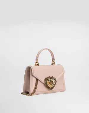 Dolce & Gabbana Small Smooth Calfskin Devotion Bag - Pale Pink