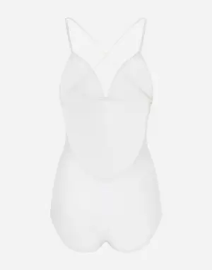 Dolce & Gabbana Plunging Neckline One-piece Swimsuit