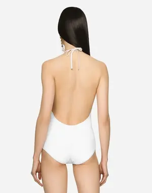 Dolce & Gabbana Plunging Neckline One-piece Swimsuit