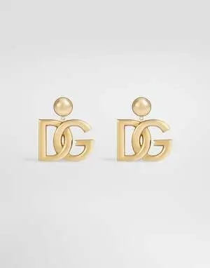 Dolce & Gabbana Clip-on Earrings With Dg Logo - Gold