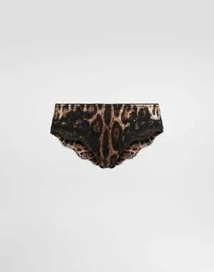Dolce & Gabbana Leopard Print Silk Briefs - Stampa Leo