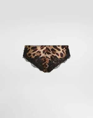 Dolce & Gabbana Leopard Print Silk Briefs - Stampa Leo