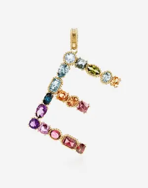 DOLCE & GABBANA Dolce & Gabbana Charm In 18-Carat Yellow Gold And Multicolored Gems