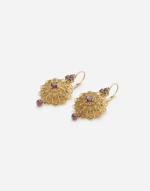 Dolce & Gabbana Filigree Earrings With Rhodolite Garnets