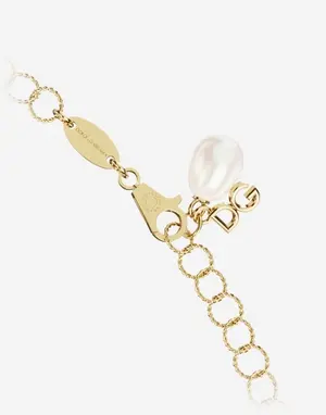 Dolce & Gabbana Lettering Necklace In Yellow