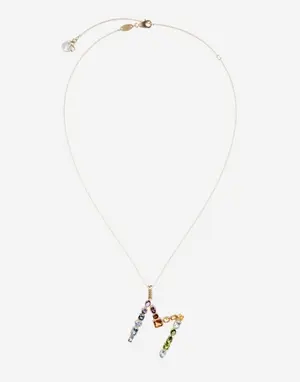 Dolce & Gabbana Rainbow Alphabet M Pendant Necklace