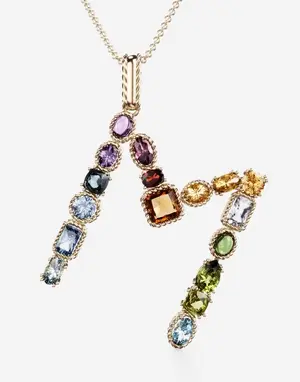 Dolce & Gabbana Rainbow Alphabet M Pendant Necklace