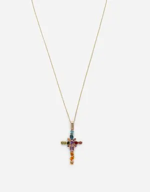 Dolce & Gabbana Rainbow Gemstone Pendant Necklace