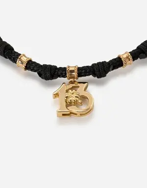 Dolce & Gabbana Fabric Good Luck Bracelet With Pendant