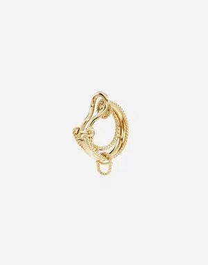 Dolce & Gabbana Lettering Clip On Earring In 18kt Yellow