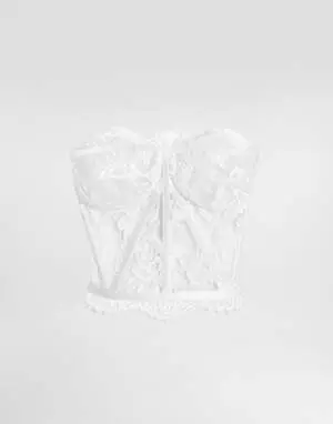 Dolce & Gabbana Lace Bustier - White