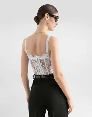 Dolce & Gabbana Lace Bustier - White