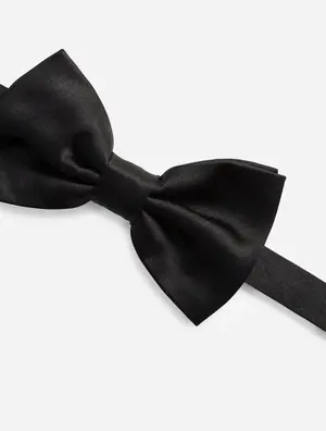 Dolce & Gabbana Silk Bow Tie - Black
