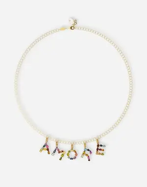 Dolce & Gabbana Charm L Alphabet In 18-karat Yellow And Gemstones
