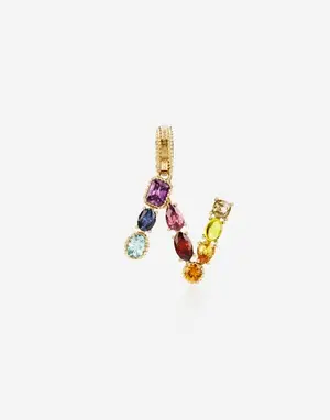 Dolce & Gabbana Charm With Multicolored Gems - Gold