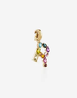 Dolce & Gabbana 18-carat Yellow And Gemstone Letter Charm - Gold