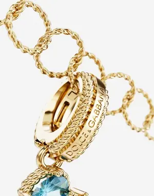 Dolce & Gabbana 18-carat Yellow And Gemstone Letter Charm - Gold