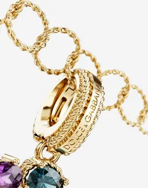 Dolce & Gabbana 18-carat Yellow Gemstone 'c' Lettering Charm