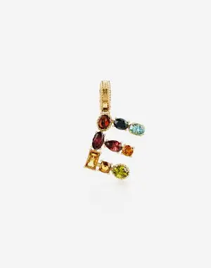 Dolce & Gabbana 18-karat Yellow Charm With Gemstones - Gold