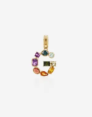 Dolce & Gabbana Dolce & Gabbana 18-karat Yellow Gold And Gemstone G Lettering Charm Gold