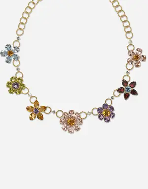 Dolce & Gabbana Spring 18-karat Yellow Gemstone Necklace