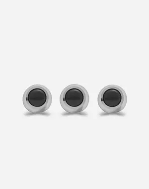 Dolce & Gabbana Tuxedo Buttons With Black Jades White Gold