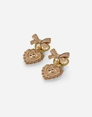 Dolce & Gabbana Devotion Diamond And Gold Earrings - Yellow Gold