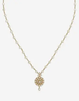 Dolce & Gabbana Pearl And Yellow Necklace