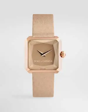 Dolce & Gabbana Sofia Watch In Rose Gold - Beige